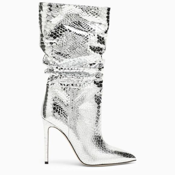Paris Texas | Shoes | Paris Texas Px54 Silver Leather Boot | Poshmark